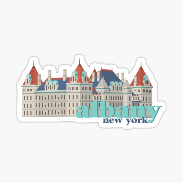 "Albany - New York State Capitol Building" Sticker for Sale by emroba ...