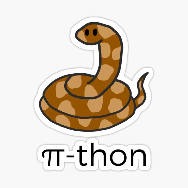 "Pi-thon Sticker" Sticker by SparkSTEM | Redbubble