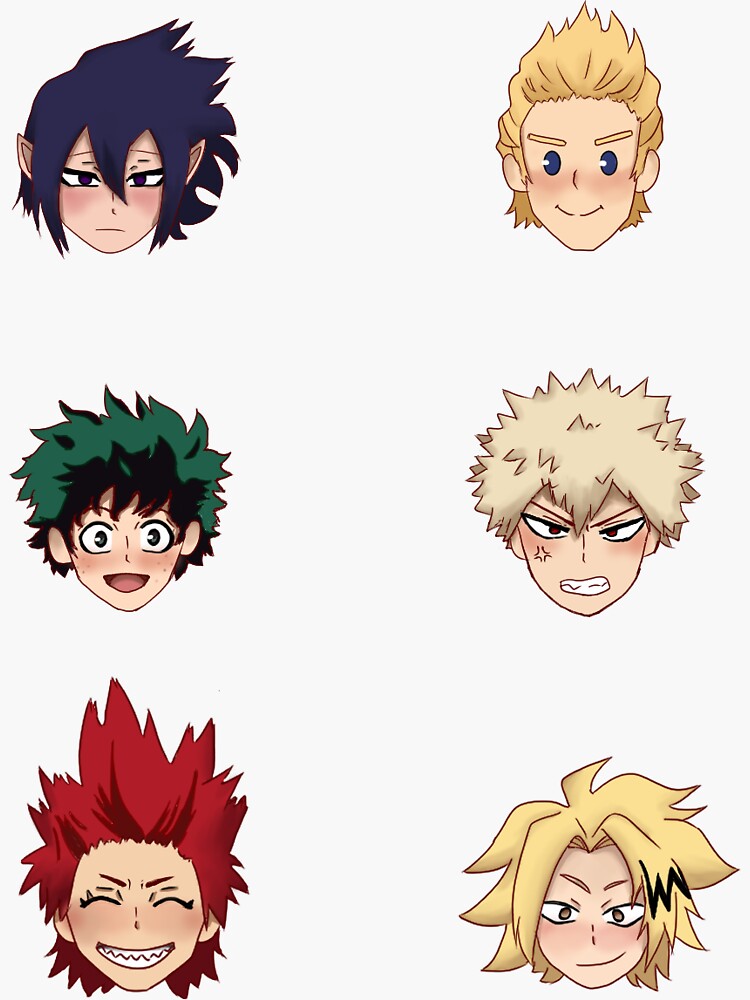 "mini mha sticker pack" Sticker for Sale by alwaysanxious12 | Redbubble