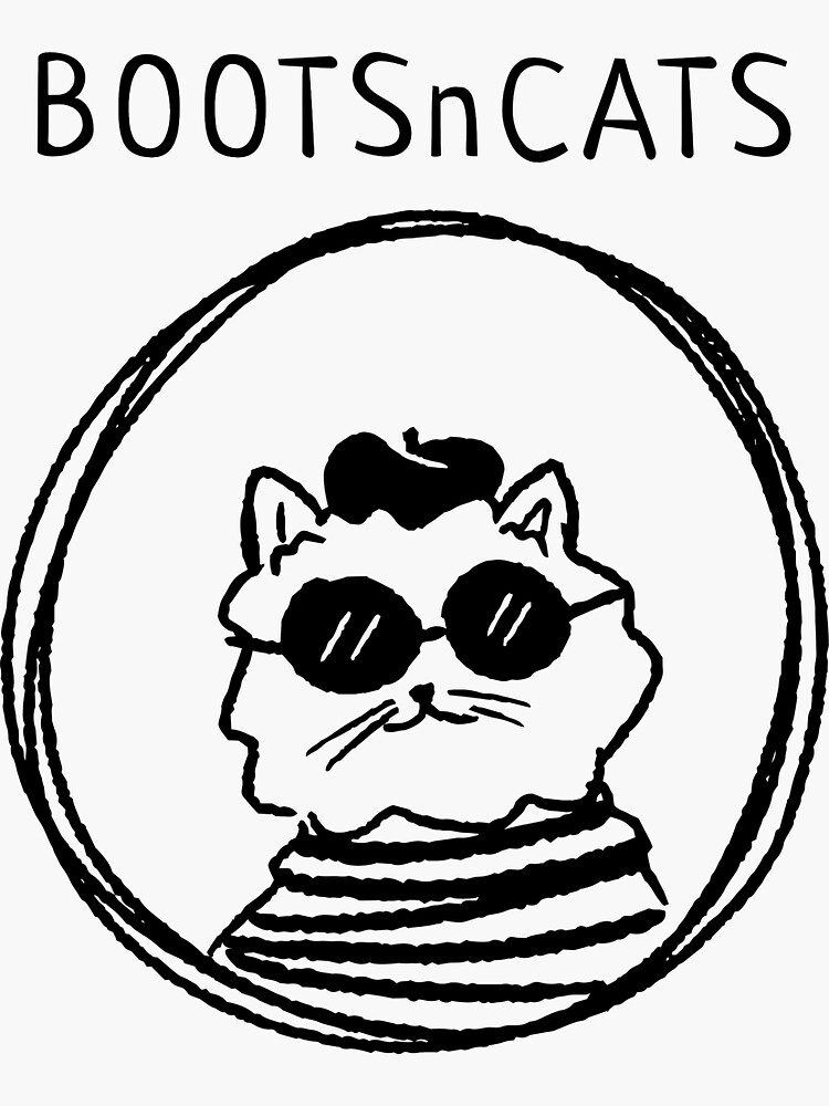 "Beat Boxing Boots and Cats" Sticker by CJacobsDesigns | Redbubble