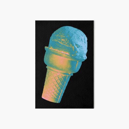 "Vaporwave Ice Cream cone in Teal & Orange, Iridescent, Holographic ...