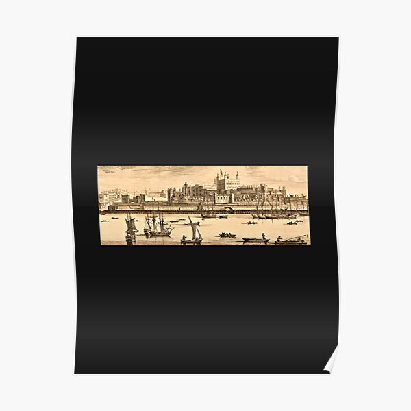 "Tower of London, 1737 Engraving, Skyline, Cityscape" Poster for Sale ...