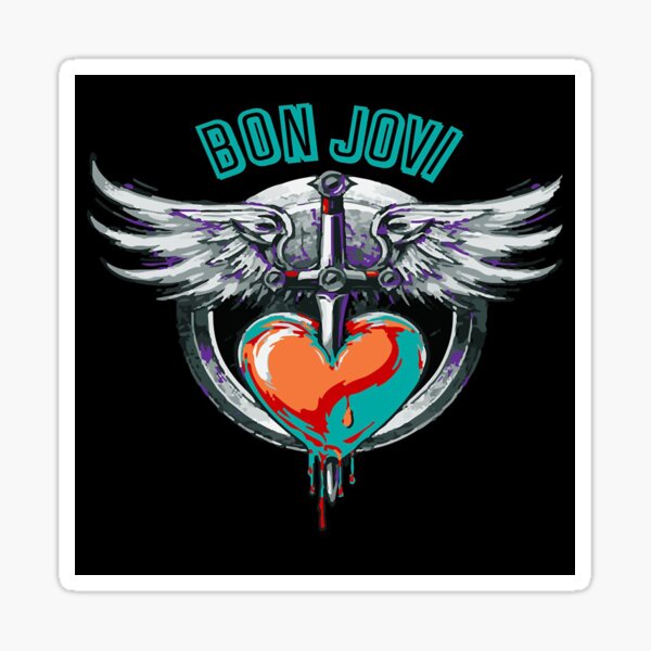 "bon jovi" Sticker for Sale by kertzman21 | Redbubble