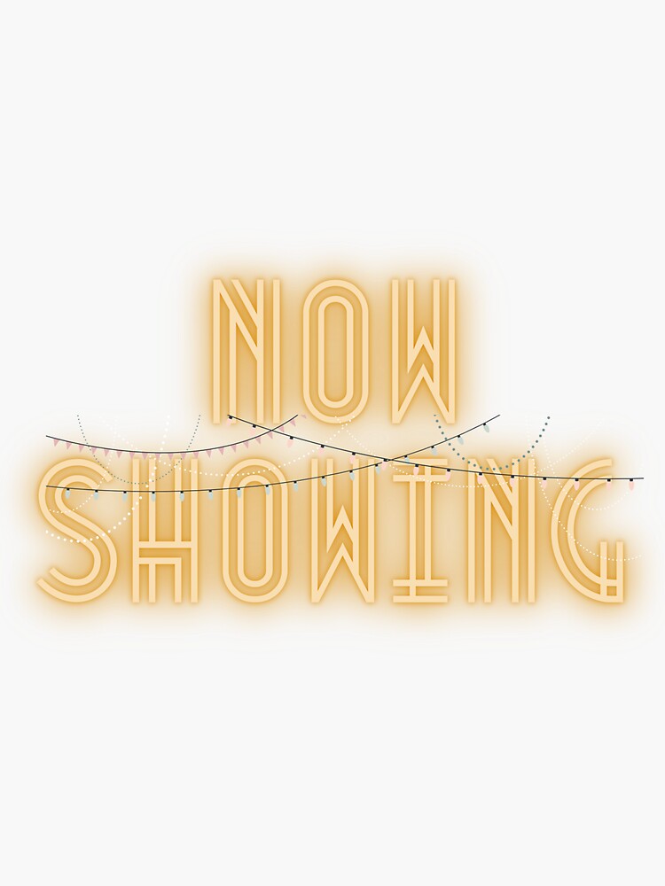 "letter with now showing design" Sticker for Sale by minokruger | Redbubble