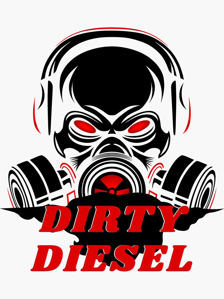 "Dirty diesel skull" Sticker for Sale by vSmall | Redbubble