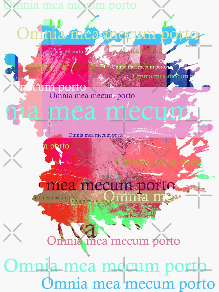 "Omnia mea mecum porto quote, I carry all that is mine with me, fan ...