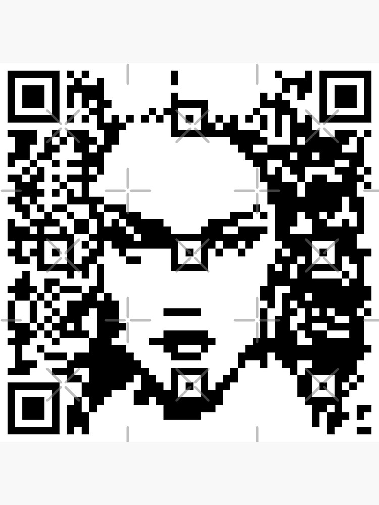 "portrait QR CODE" Sticker by politeillusts | Redbubble