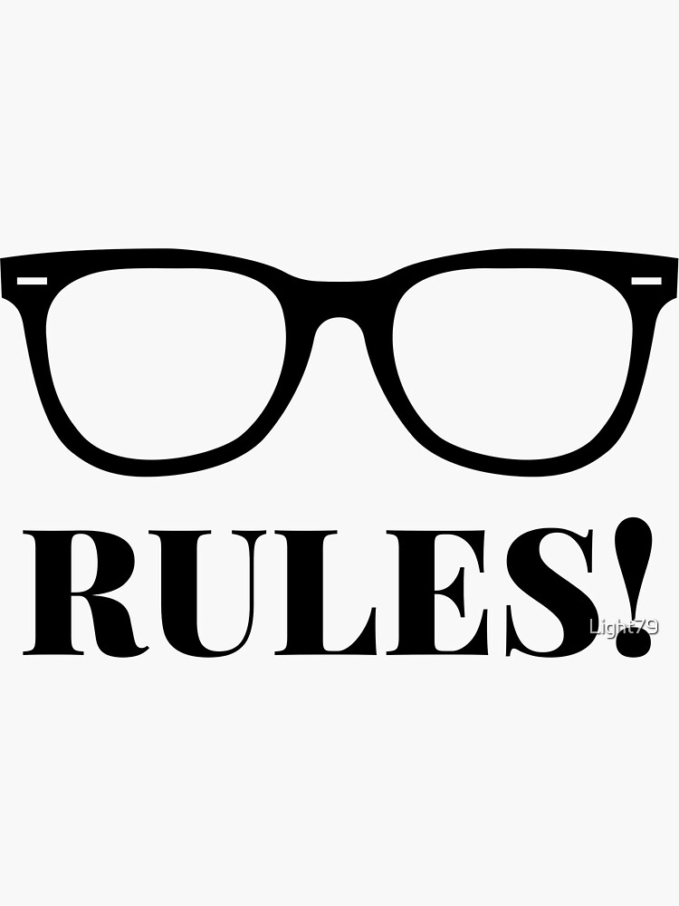 "Funny nerd rules " Sticker by Light79 | Redbubble