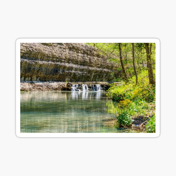 "Waterfalls Along The Bluff" Sticker by mljdwhite | Redbubble