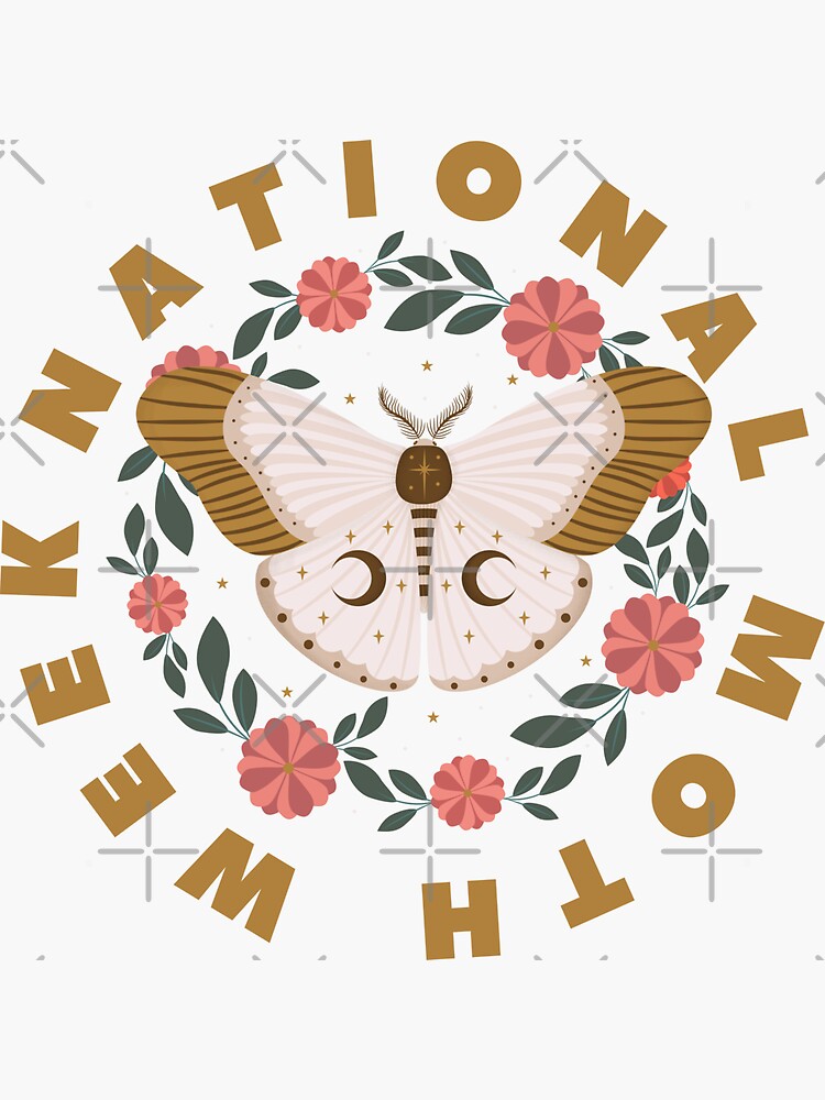 "National Moth week" Sticker for Sale by Davestre | Redbubble