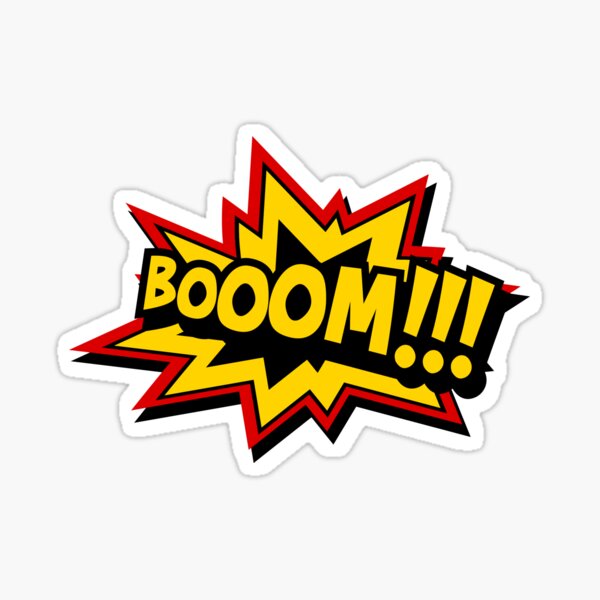 "Boom!" Sticker for Sale by katjacasper | Redbubble
