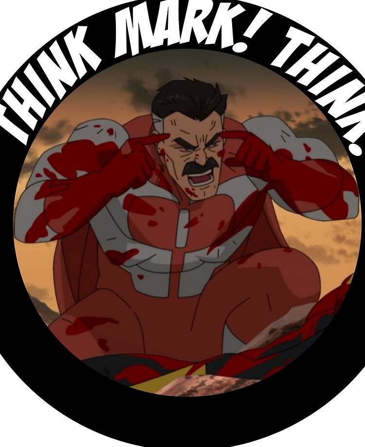 "Think Mark! Think! Omni-Man" iPad Case & Skin by Okita-Fuyu | Redbubble