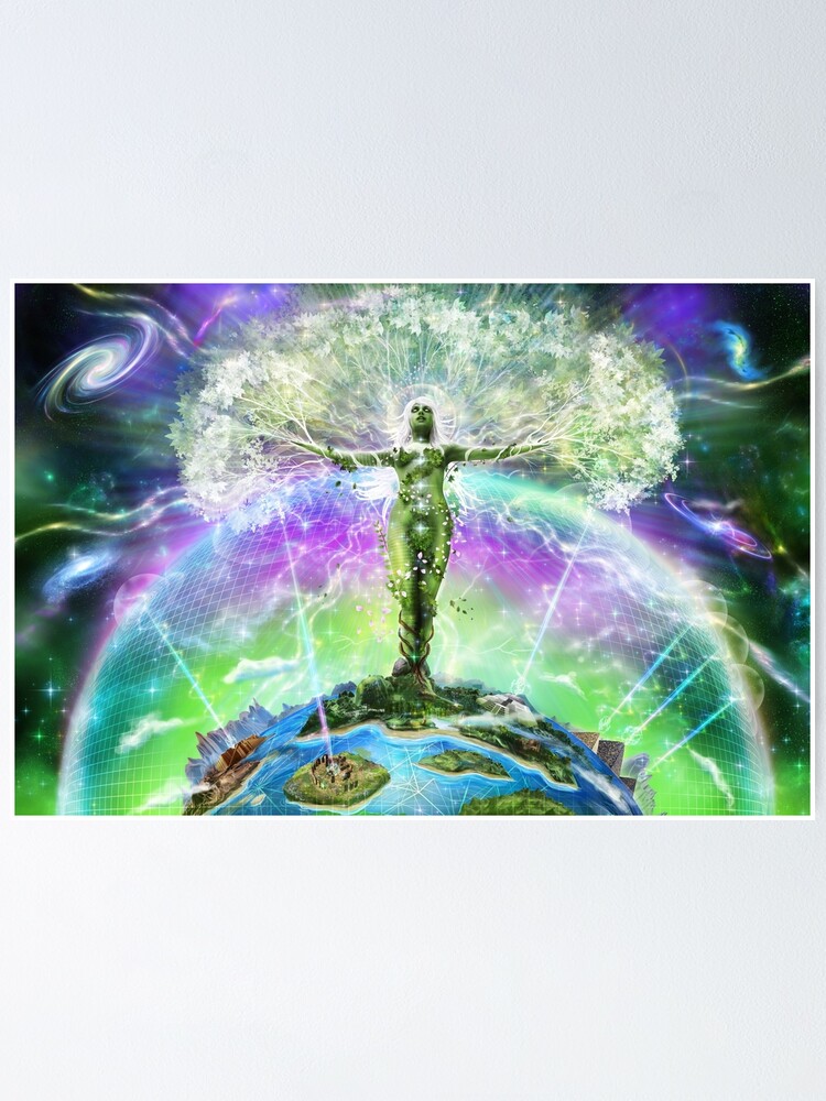 "Goddess Gaia Spiritual Awakening Visionary Psychedelic Cosmic DMT ...