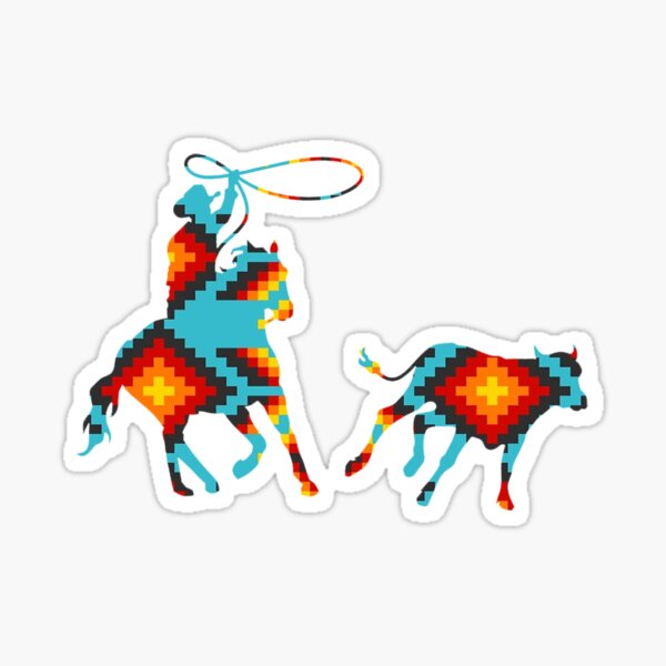 "Roping Western Illustration, Aztec Team Roping, Western Art, Funny ...