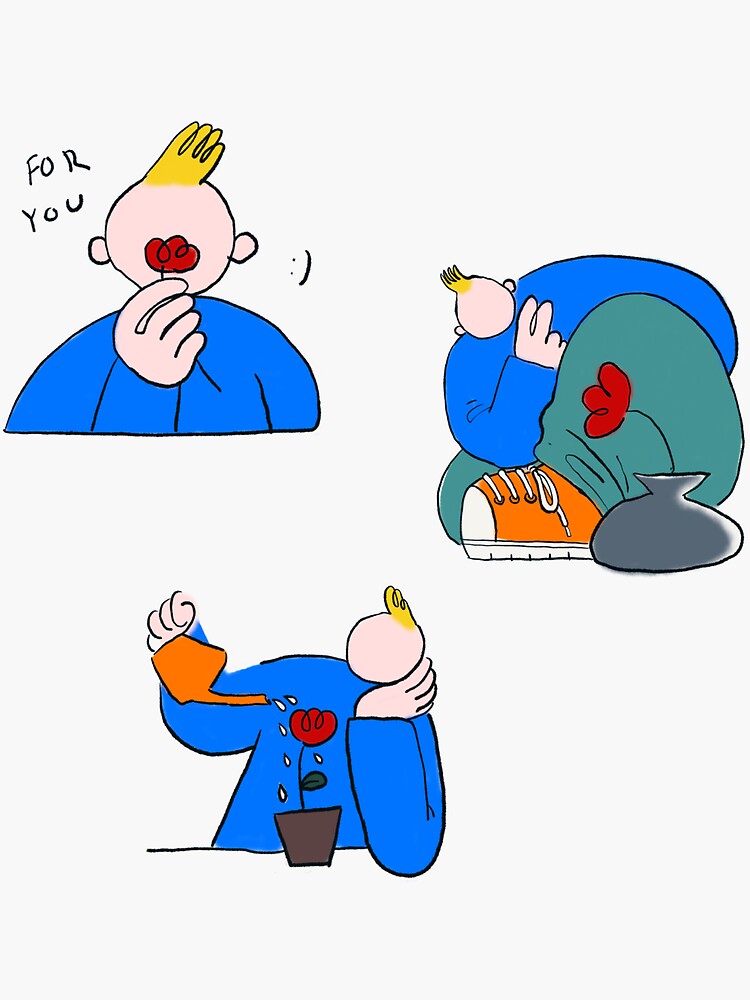 "Flower Boy - Sticker Set" Sticker for Sale by nuttalttal | Redbubble