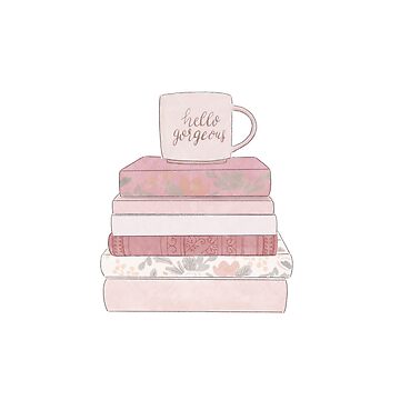 "Pink books stack" Sticker for Sale by arterburnandco | Redbubble