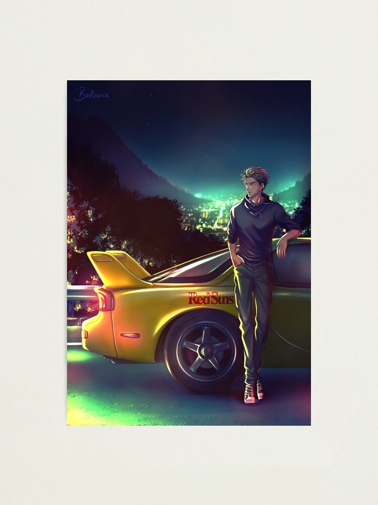 "Initial D ~ Keisuke ~ RX7" Photographic Print by Balvana | Redbubble