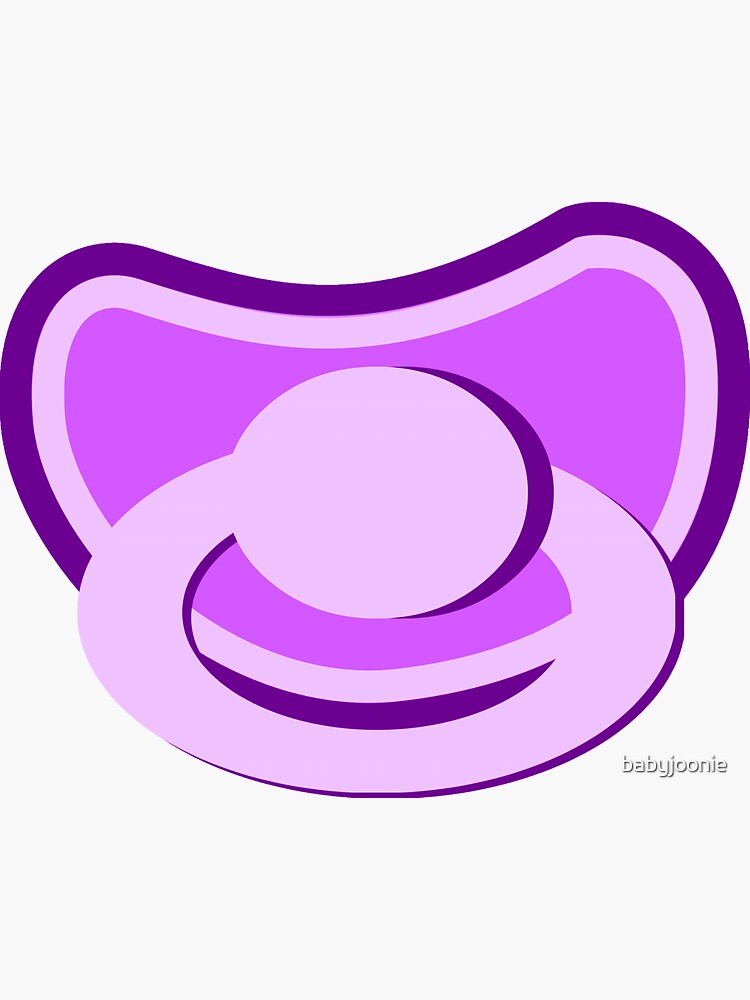 "Purple Cartoon Pacifier" Sticker by babyjoonie | Redbubble