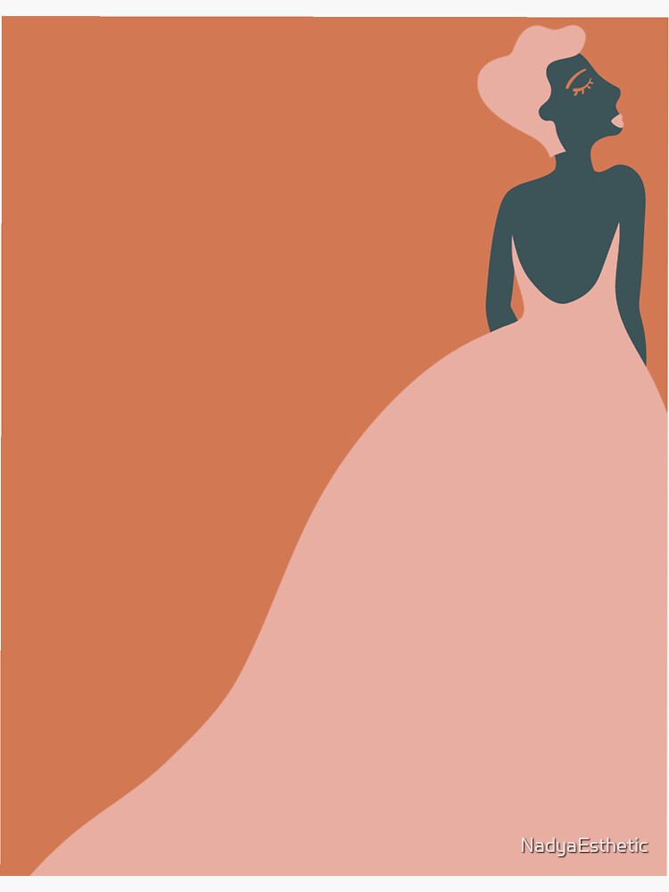 "Minimalist Lady Design" Sticker by NadyaEsthetic | Redbubble