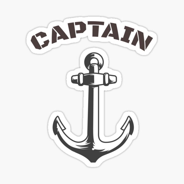 "CAPTAIN" Sticker by D0sign | Redbubble