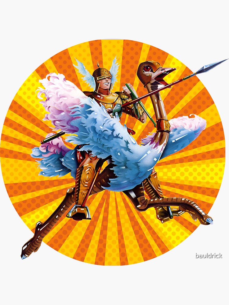 "Joust --Arcade Game Design--" Sticker by bauldrick | Redbubble