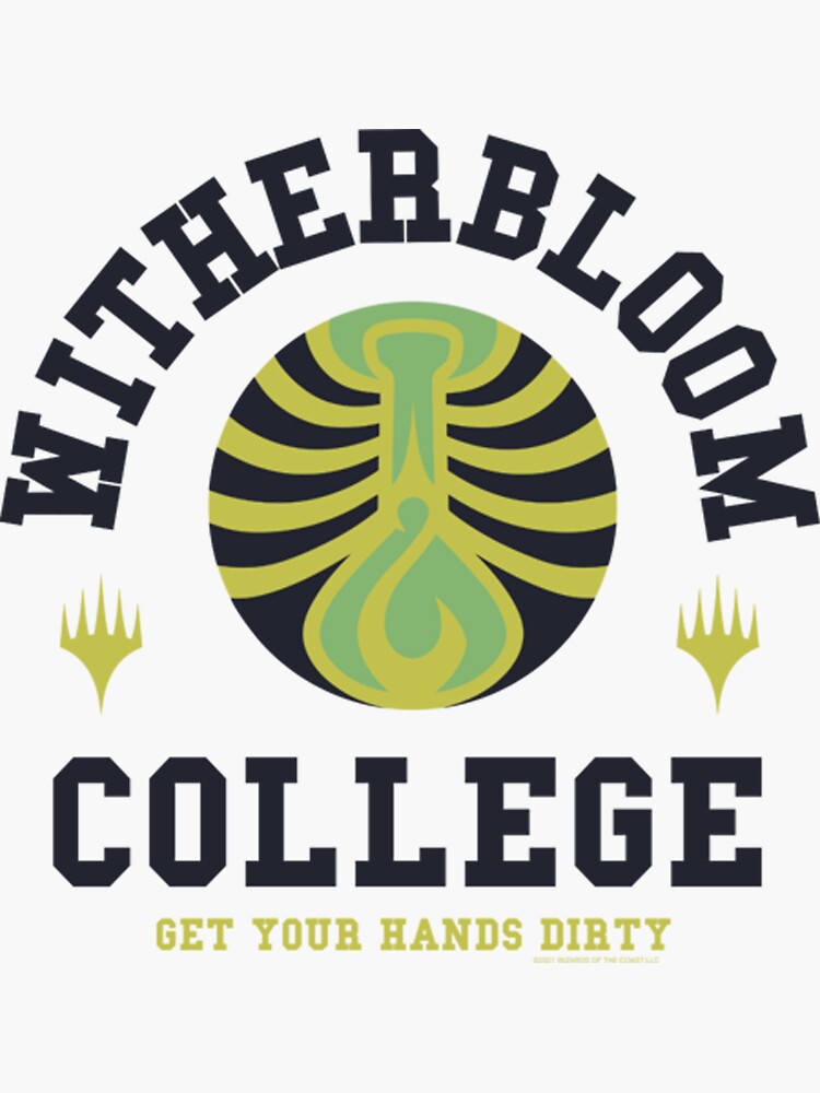 "Magic The Gathering Strixhaven Witherbloom School Motto" Sticker by ...