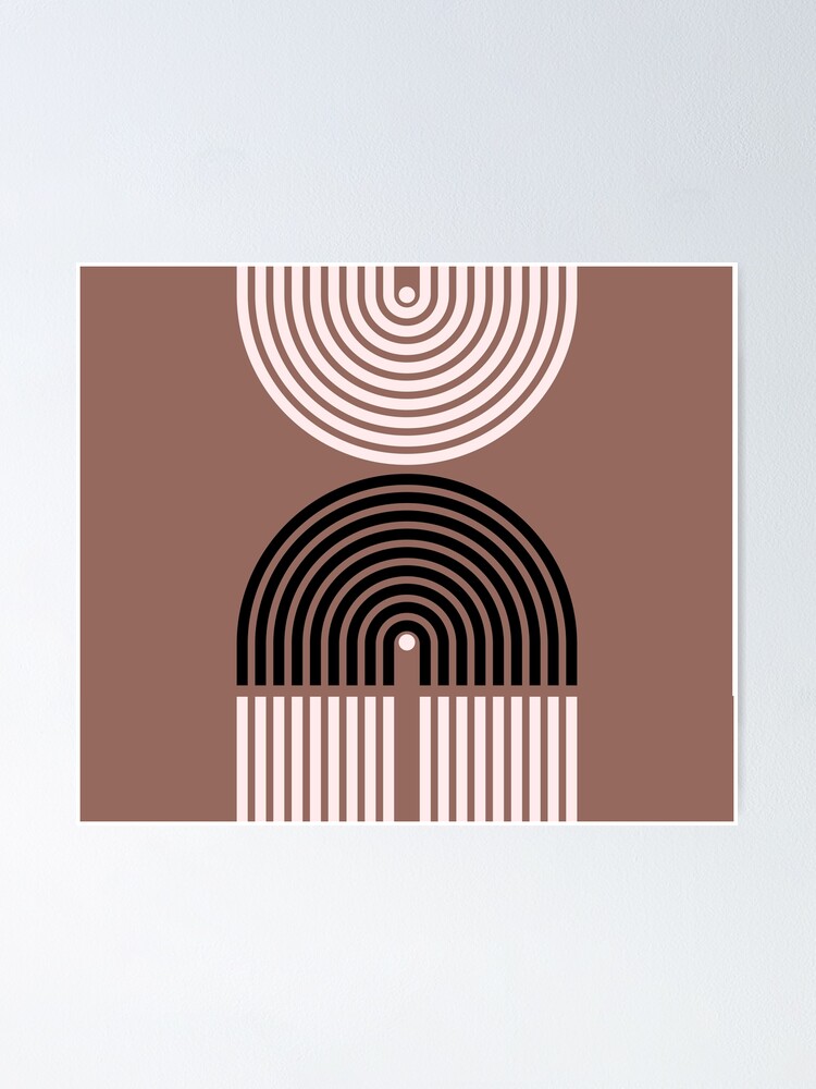 "Mid century modern rainbow" Poster by mysticminimals | Redbubble