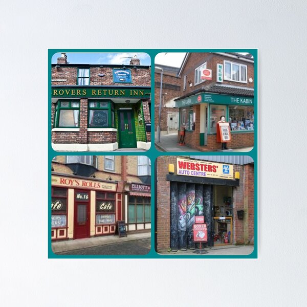 "Corrie iconic buildings" Poster for Sale by Ellieplumart | Redbubble