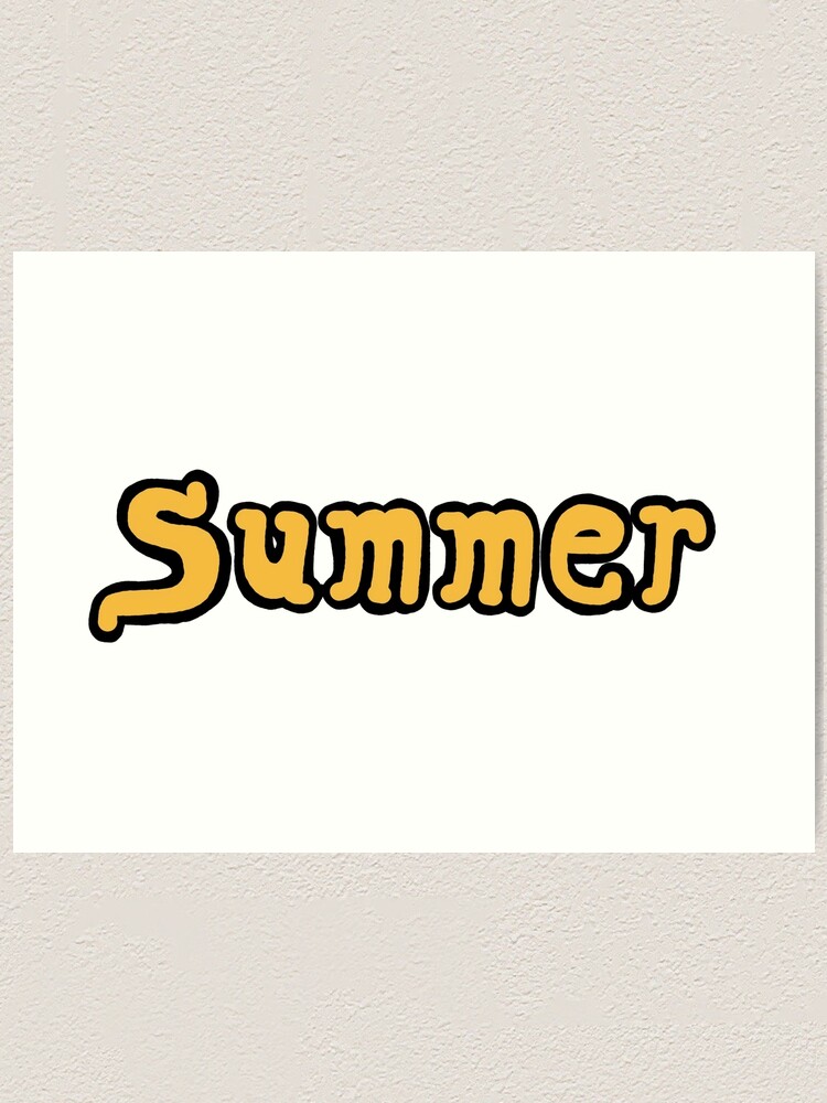"Summer Word Art" Art Print for Sale by Kiwis-Colors | Redbubble
