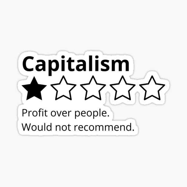"Capitalism Review" Sticker for Sale by CSCairo | Redbubble