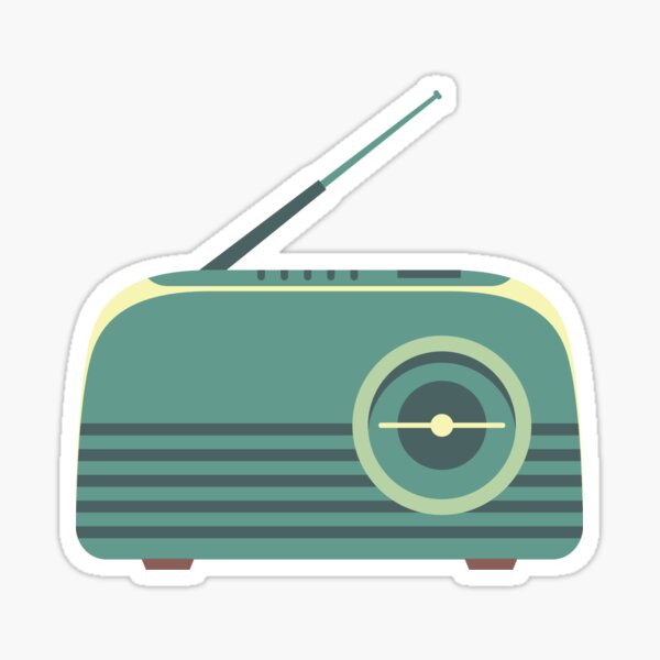 "Vintage radio" Sticker for Sale by Smileycreation | Redbubble