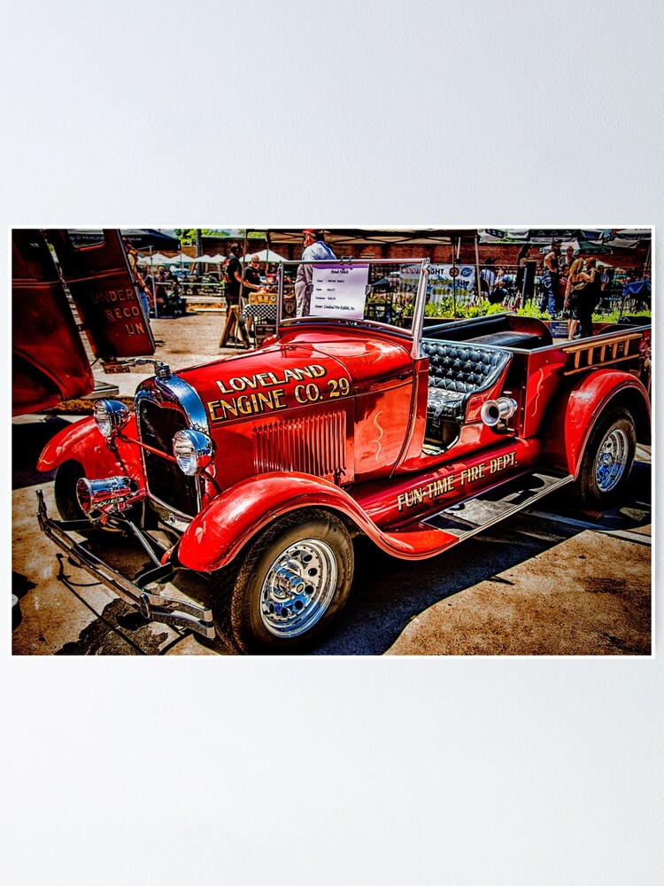 "Hot Rod Fire Truck" Poster for Sale by Bobby Deal | Redbubble
