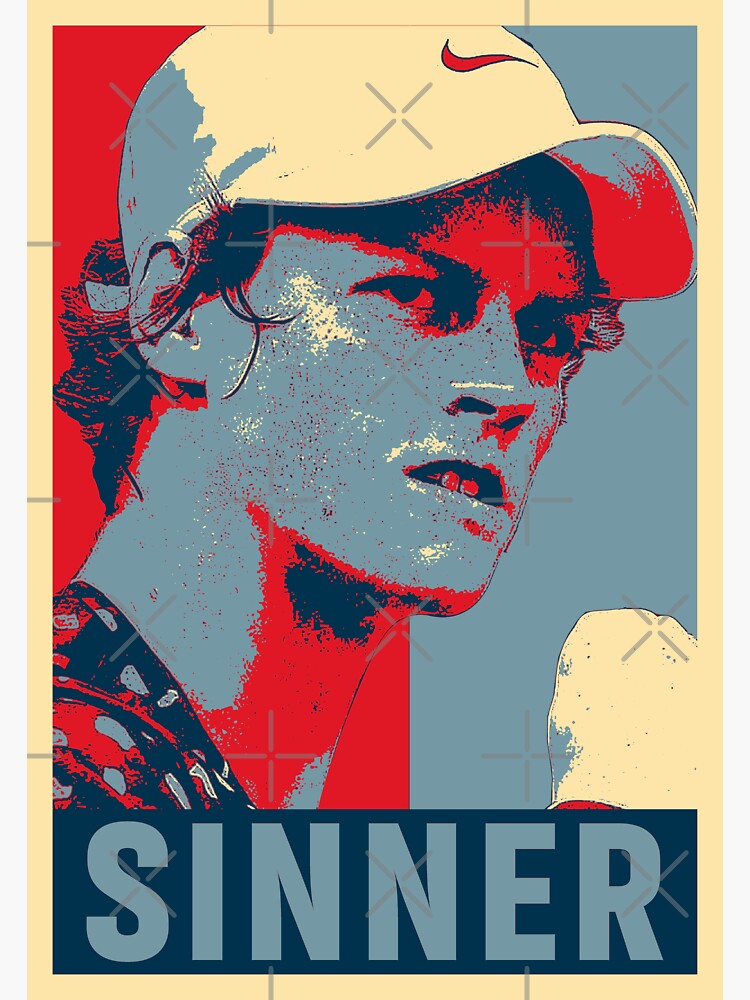 "Jannik Sinner Hope" Sticker for Sale by oscar195 | Redbubble
