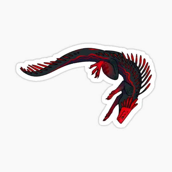 "Red Lizard Sticker " Sticker for Sale by Jade-Sky | Redbubble