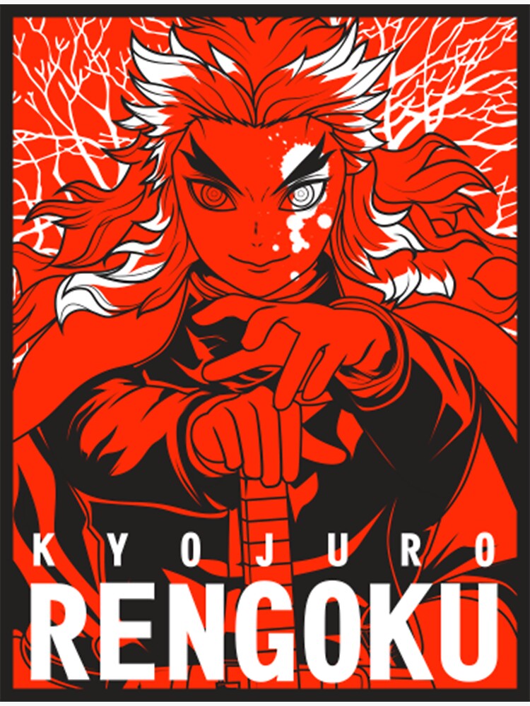 "Demon Slayer Kyojuro Rengoku Chibi" Sticker by Jwanecaa | Redbubble