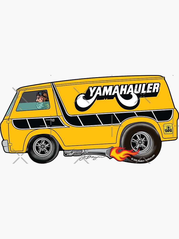 "YAMAHAULER RACING VAN" Sticker for Sale by Mod-Artifacts | Redbubble