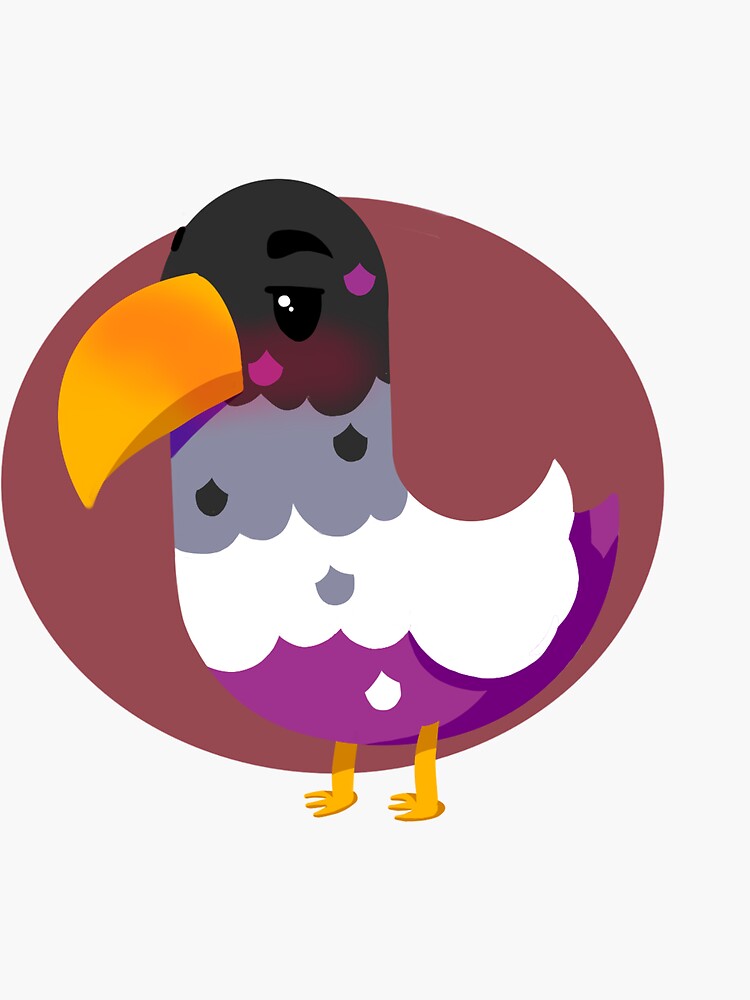"Asexual Pride Bird" Sticker for Sale by EthanEatsArt | Redbubble