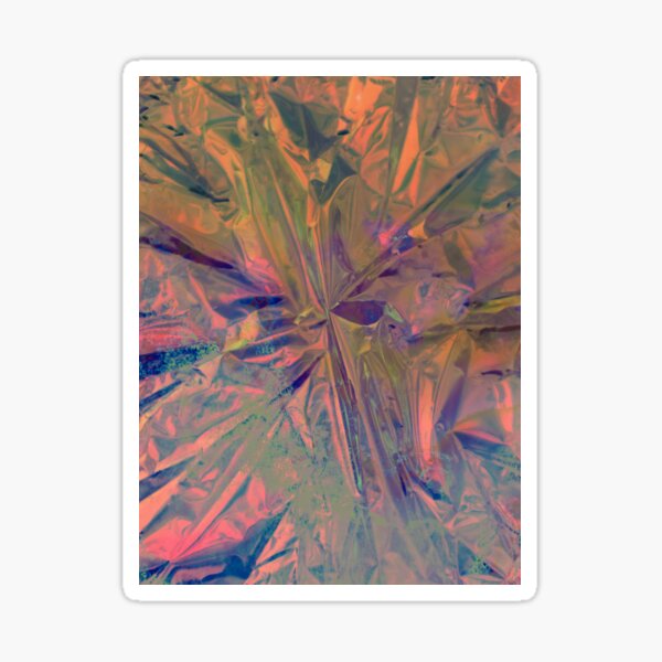 "Opalescent Wrapping waves texture, Iridescent Original Design" Sticker ...