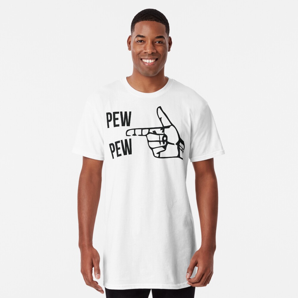 "Pew Pew Sarcastic Finger Gun" Sticker for Sale by RedYolk | Redbubble