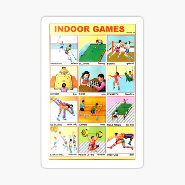"Illustrated Chart From India - INDOOR GAMES Rare Vintage High Quality ...