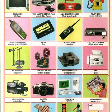 "Illustrated Chart From India - MEANS OF COMMUNICATION Rare Vintage ...