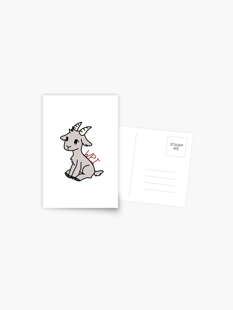 "WPI Baby Goat" Postcard for Sale by meeeeehughes | Redbubble