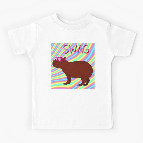 "Capybara Swag" Kids T-Shirt for Sale by ArcherAshleyArt | Redbubble
