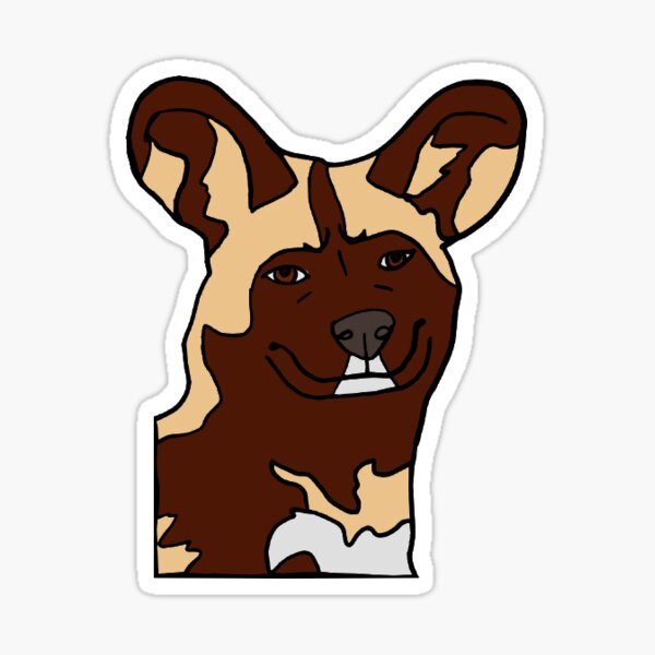 "African Wild Dog Meme" Sticker for Sale by PatchsStickers | Redbubble