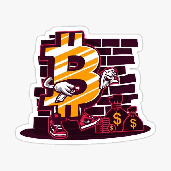 "Bitcoin Man" Sticker for Sale by nekeira | Redbubble