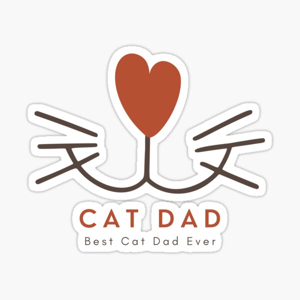 "CAT DAD" Sticker by Elegantes | Redbubble