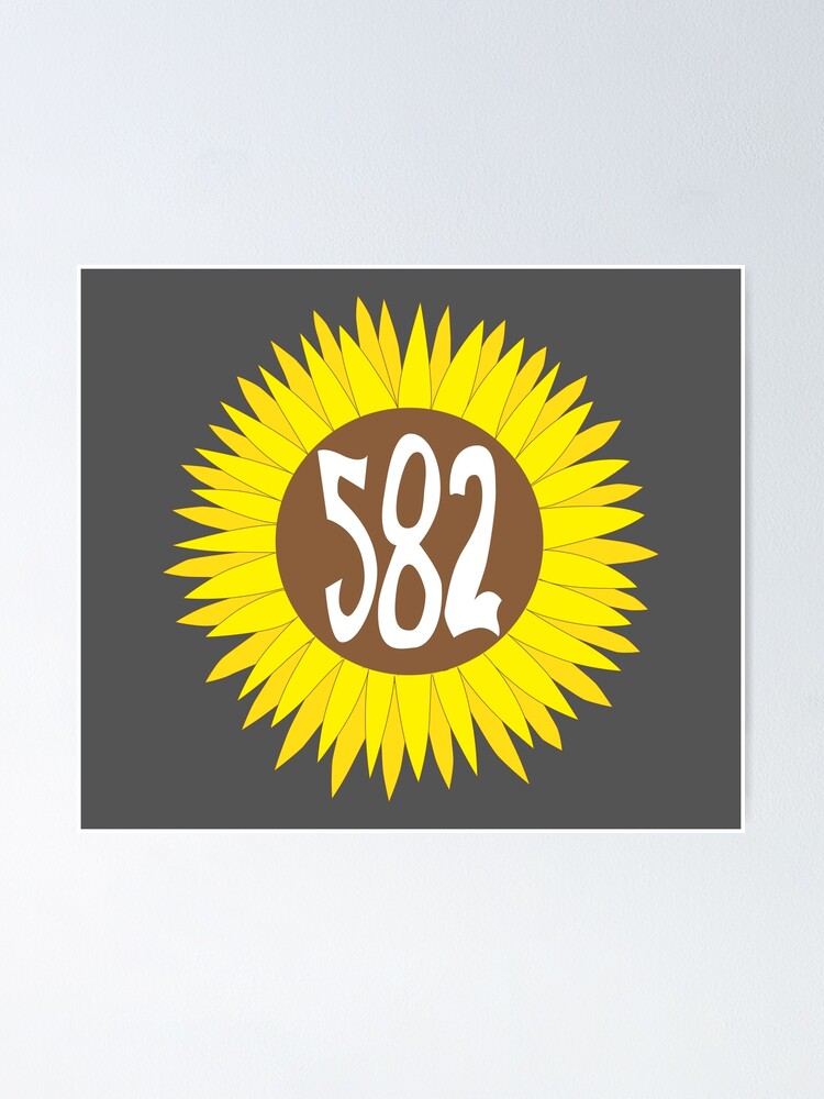"Hand Drawn Pennsylvania Sunflower 582 Area Code" Poster by itsrturn ...