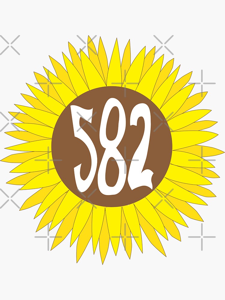 "Hand Drawn Pennsylvania Sunflower 582 Area Code" Sticker for Sale by ...