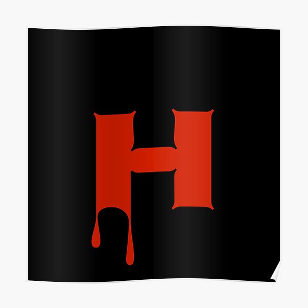 "Dripping Letter H" Poster for Sale by myminimalist | Redbubble