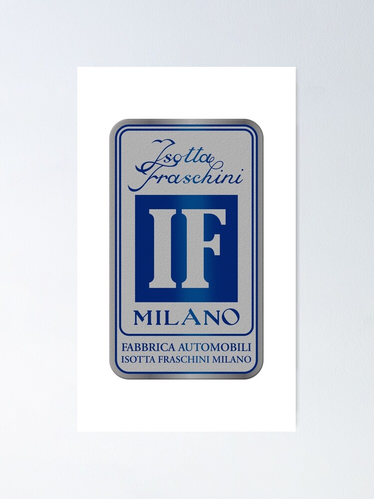 "Isotta Fraschini Vintage Logo" Poster for Sale by CitiesonWalls ...